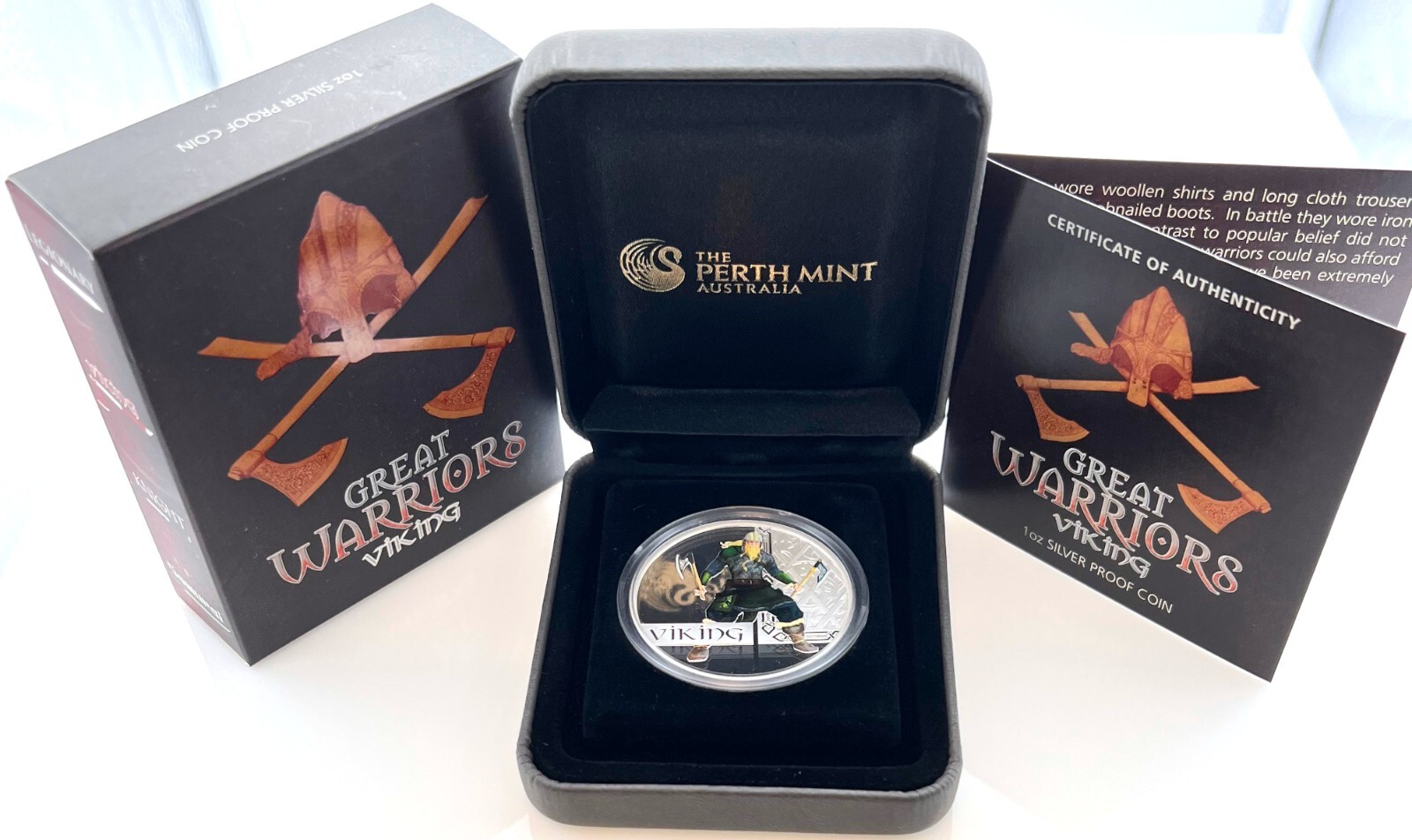 2010 $1 Tuvalu Great Warriors Viking 1oz. .999 Silver Coin Box/COA | eBay