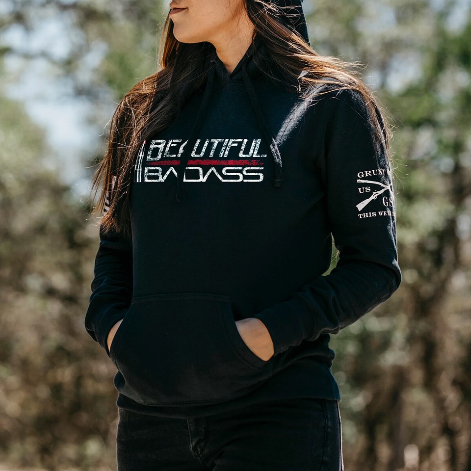 Grunt Style Women's Beautiful Badass Pullover Hoodie - Black | eBay