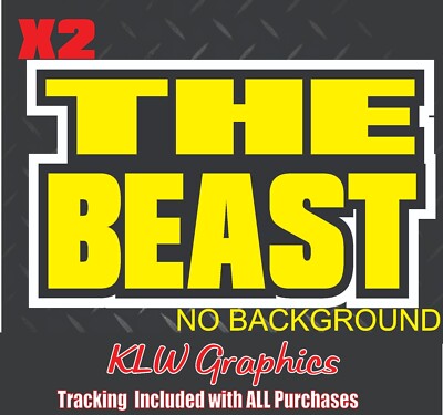 The Beast Decal Sticker banner Car Turbo Diesel Truck 7.3 6.6 Crew Cab ...
