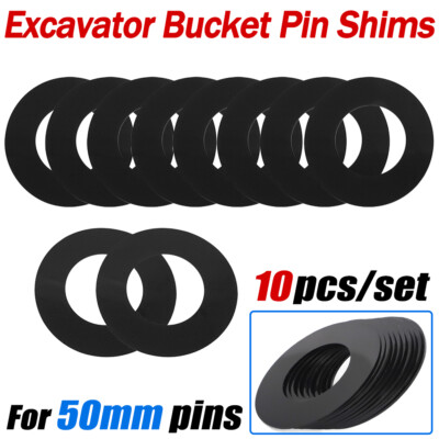 Bucket Pin Shim Kit 50mm for Excavator And Skid Steer. Cat Bobcat Deere ...