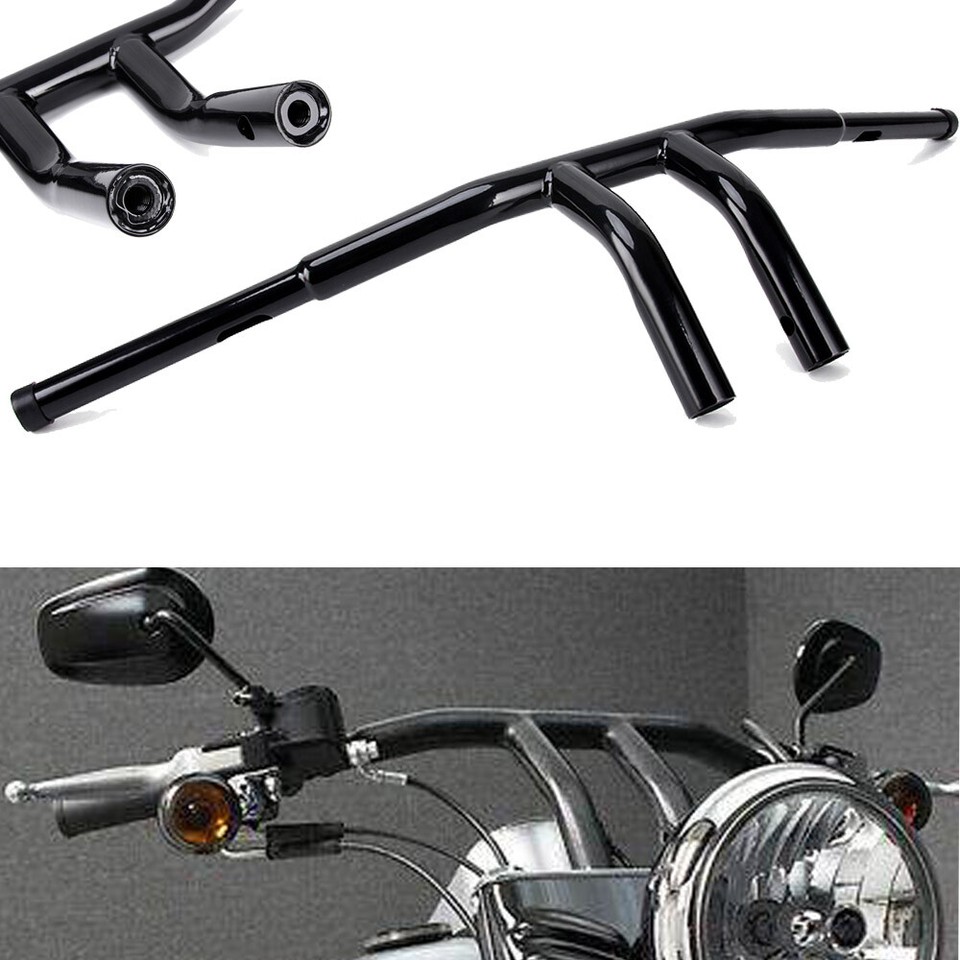 8" Rise T-Bar Drag Bars Handlebars For Harley Dyna Softail Sportster XL ...