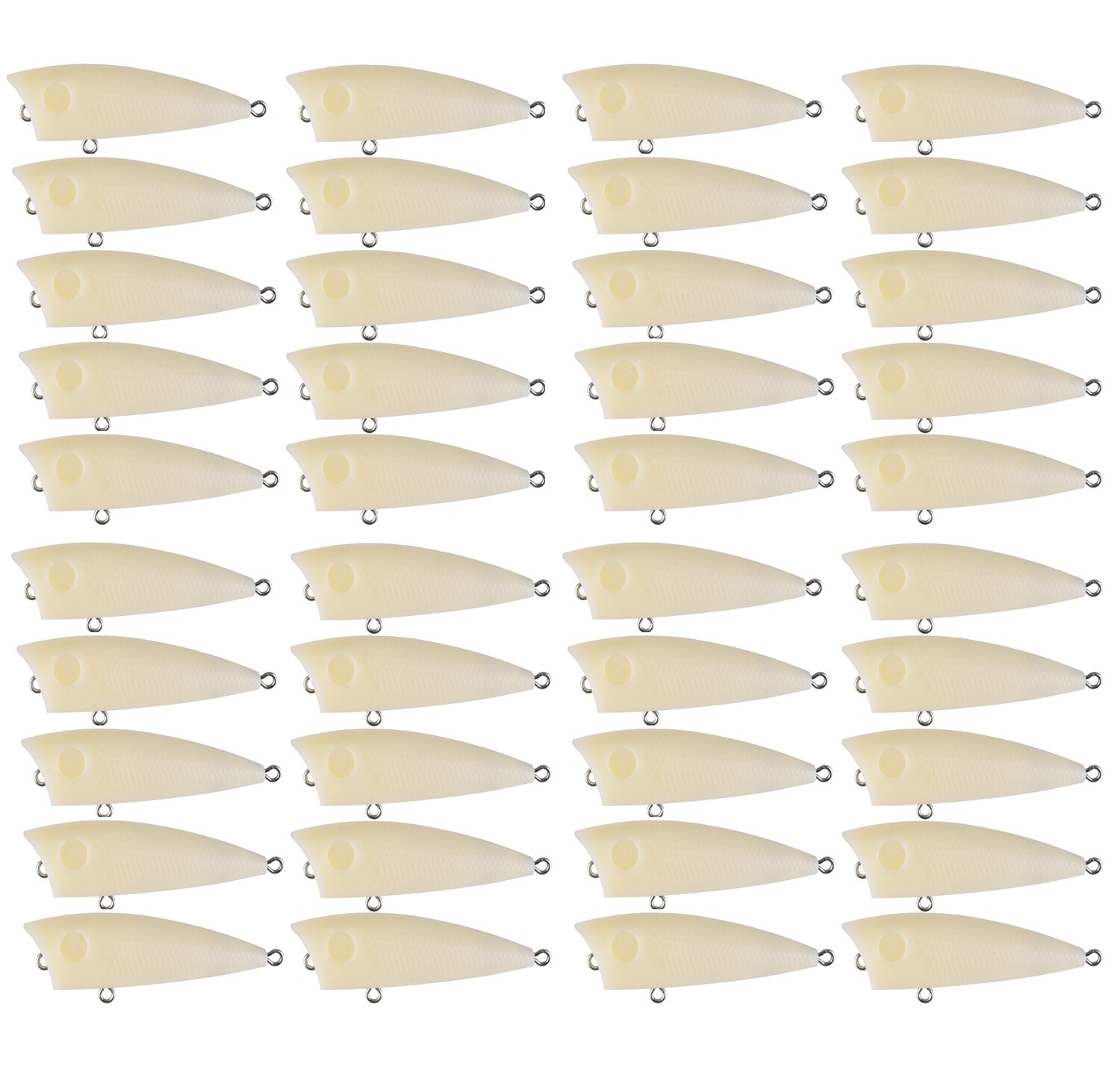 40x Crankbait Unpainted Blank Fishing Lures Swimbait Popper Bass Trout ...