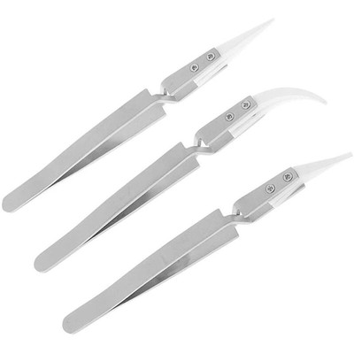 1X( Antistatic Ceramic Tweezers Tweezers Inverted Tweezers Precision ...