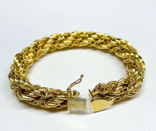 Authentic Tiffany & Co. Vintage Estate 14k Gold Heavy Rope Bracelet | eBay