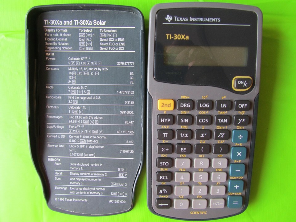 Texas Instruments TI-30Xa Scientific Calculator 33317029990| eBay