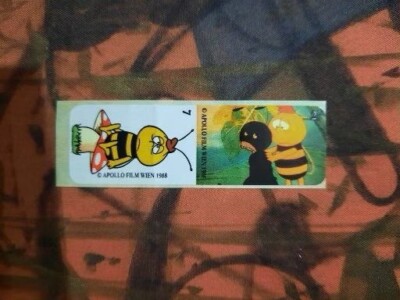 DIE BIENE MAJA Bubble Gum 1988 APOLLO FILM WIEN Stickers #2-7 VERY RARE ...