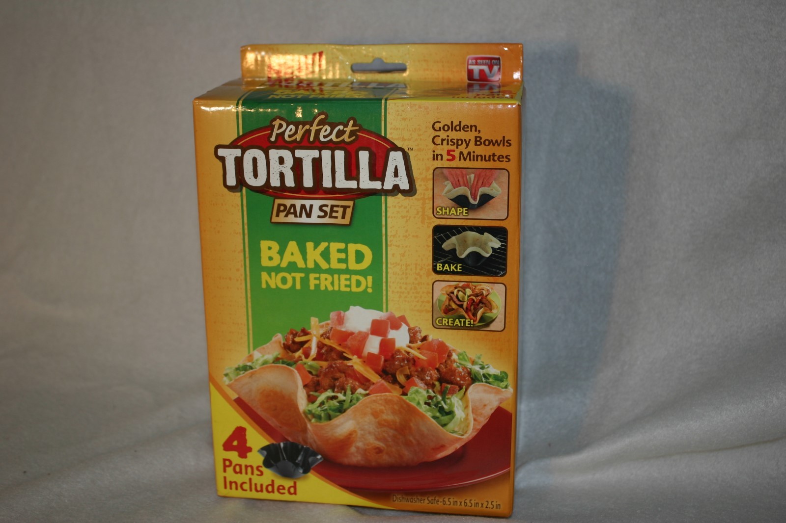 Perfect Tortilla, pan set, 4 pans, golden crispy bowls in 5 minutes,new ...