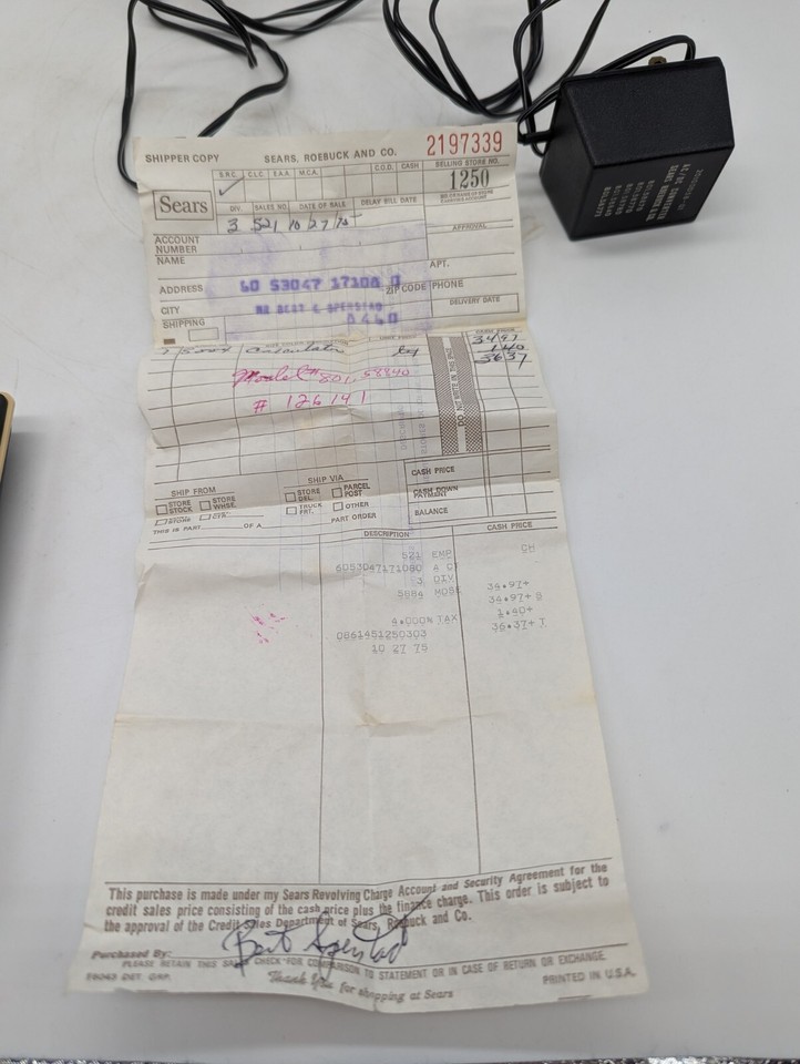 Vintage Sears Universal Converter 8-Digit Calculator Case Power Receipt ...