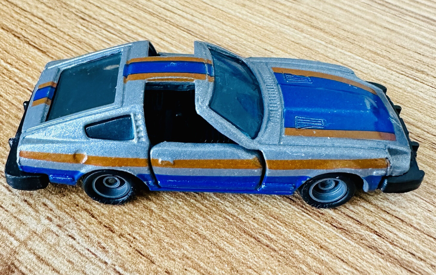 Kidco Lock-Ups 1982 Datsun Nissan 280ZX Blue Gray orange Rubber Tires ...