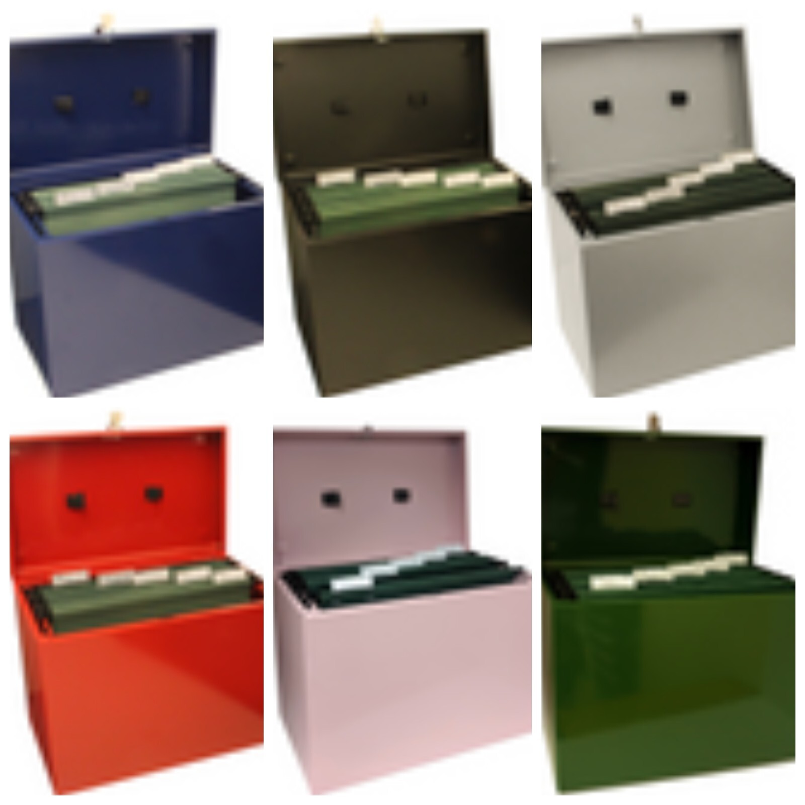 A4 File Filing Box Metal Home Office Storage Lockable Suspension Files ...