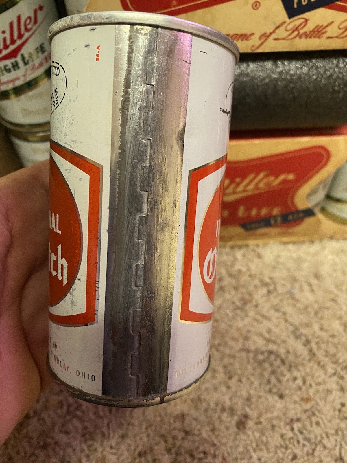 International Old Dutch Zip TOP BEER CAN Zip In Tact Int’l Brwg Co ...