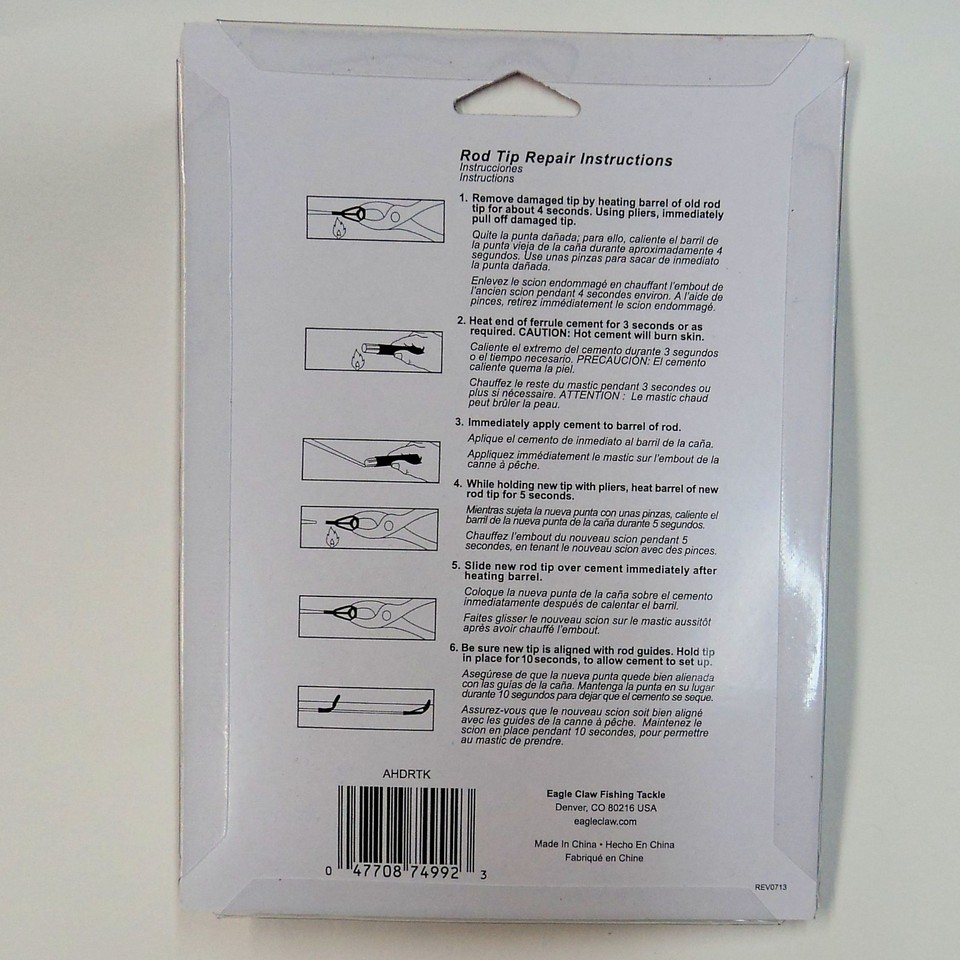 Eagle Claw Heavy Duty & Standard Rod Tip Repair Kit, 6 Tips & Rod ...