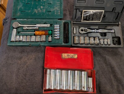 Lot Of Three Vintage Socket Sets. Thorsen, Sparta, O-Ratchet. | eBay