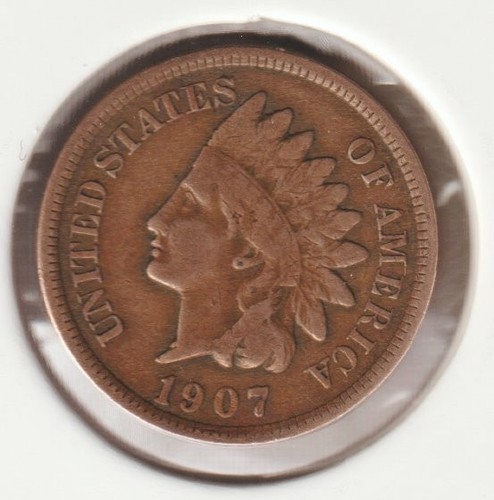 1907 US Indian Head Penny Coin American Collection Shield Cent - IHP ...
