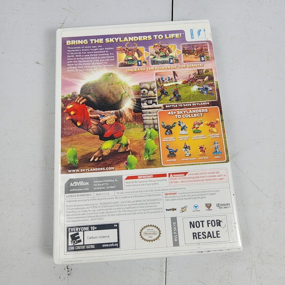 Skylanders Giants Wii Video Game Activision Multiplayer Adventure | eBay