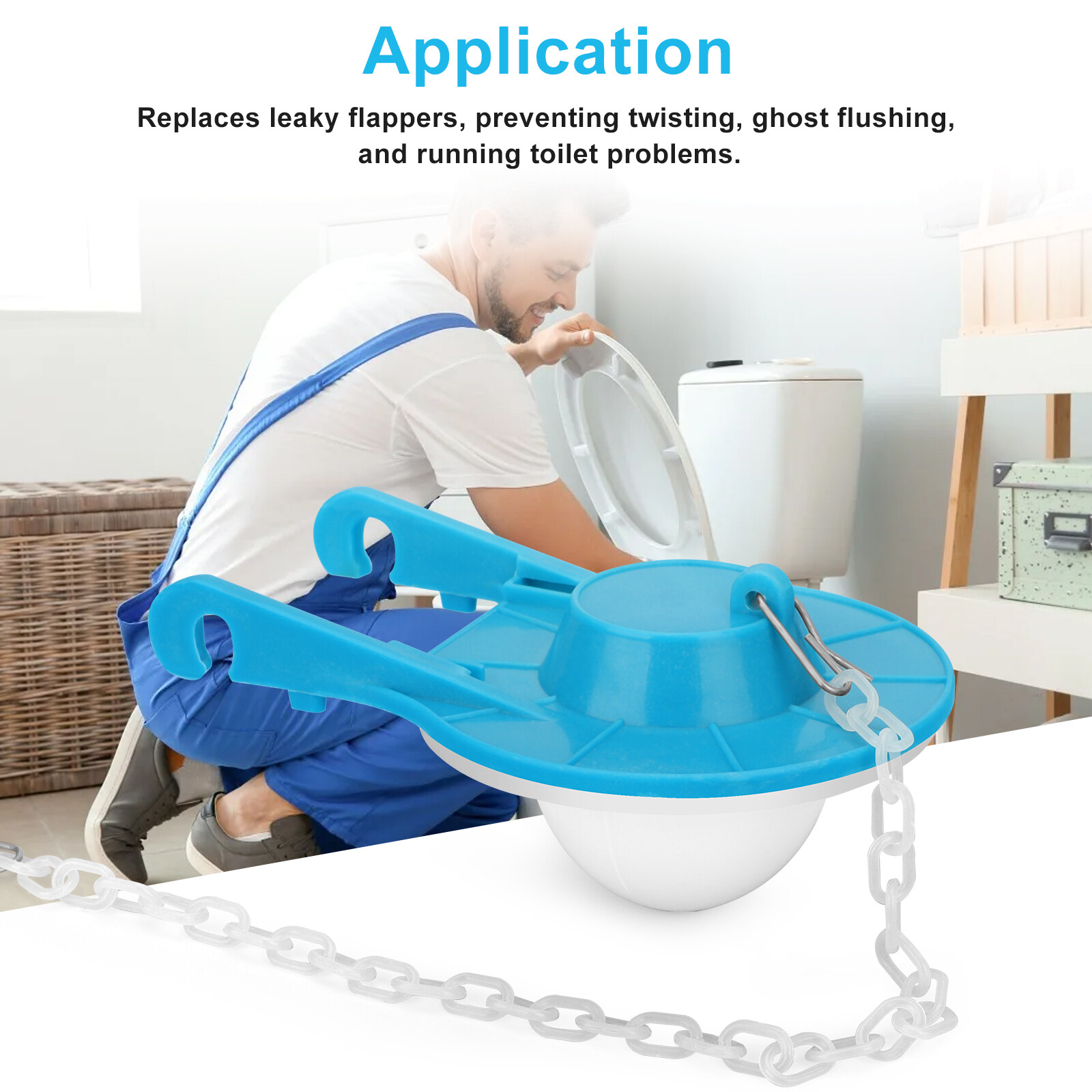 2Pcs Toilet Flapper Ultra High-Performance Universal For 2inch Flush ...