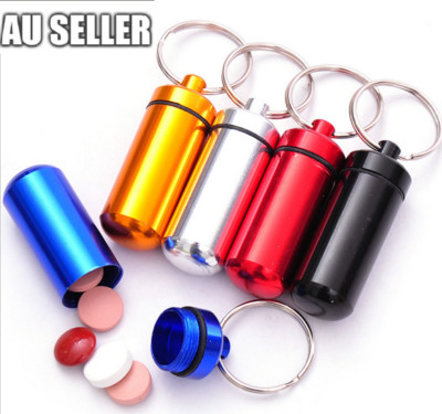 1pc Aluminum Waterproof Pill Box Case Holder Bottle Stash Container ...