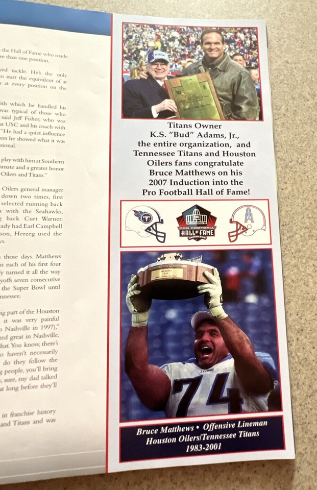 2007 Pro Football Hall Of Fame Yearbook Thurman Thomas Michael Irvin ...