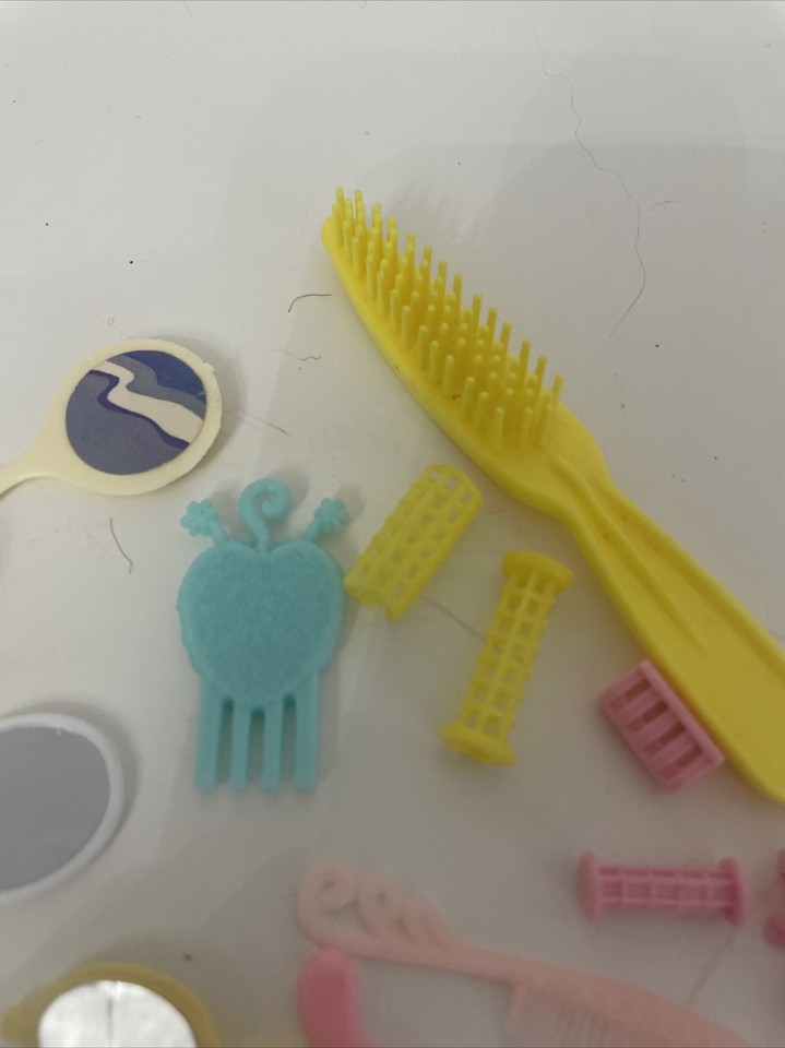 Vintage Barbie Doll Hair Accessories Lot Hair Clips Hair Comp Mirrors ...