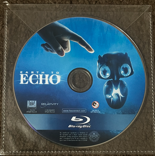 NEW EARTH TO ECHO (2014) - Blu-ray disc only in clear plastic envelope / no case | eBay