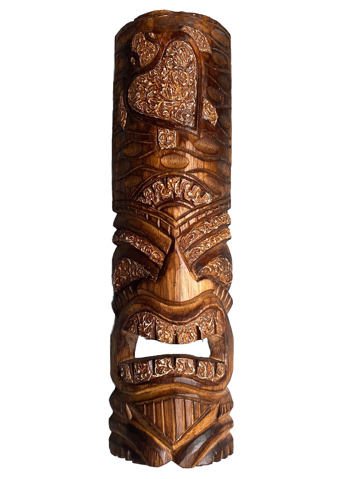 20” TIKI MASK WALL HANGER WOOD TIKI BAR HANGING WOOD ART | eBay