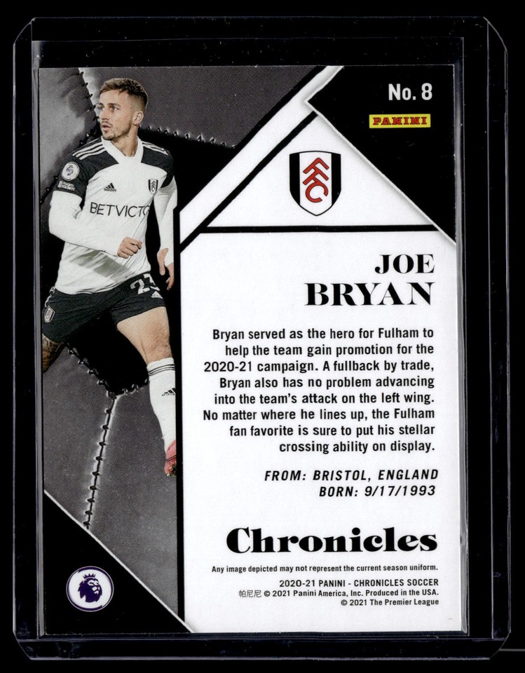 2020-21 Panini Chronicles - Chronicles Premier League #8 Joe Bryan /99 ...