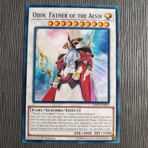 Odin, Father of the Aesir LEHD-ENB32 1st Edition YuGiOh Legendary Hero ...