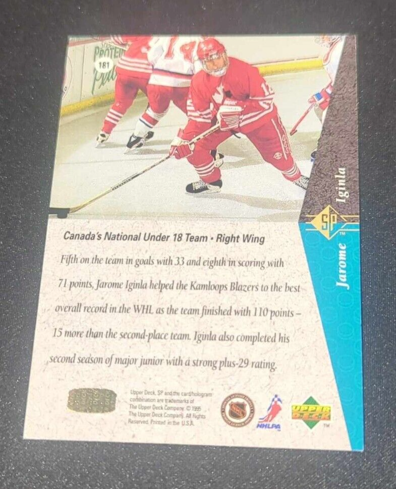 1994-95 SP Jarome Iginla Rookie Card #181 RC Premier Prospects | eBay
