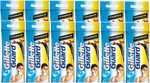 Gillette Guard Shaving Razor Single Blade With Razor Pack of 12 Pcs ...