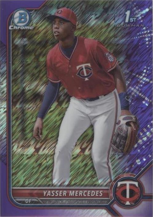 2022 Bowman Chrome - Prospects Yasser Mercedes #BCP-171 Purple Shimmer ...