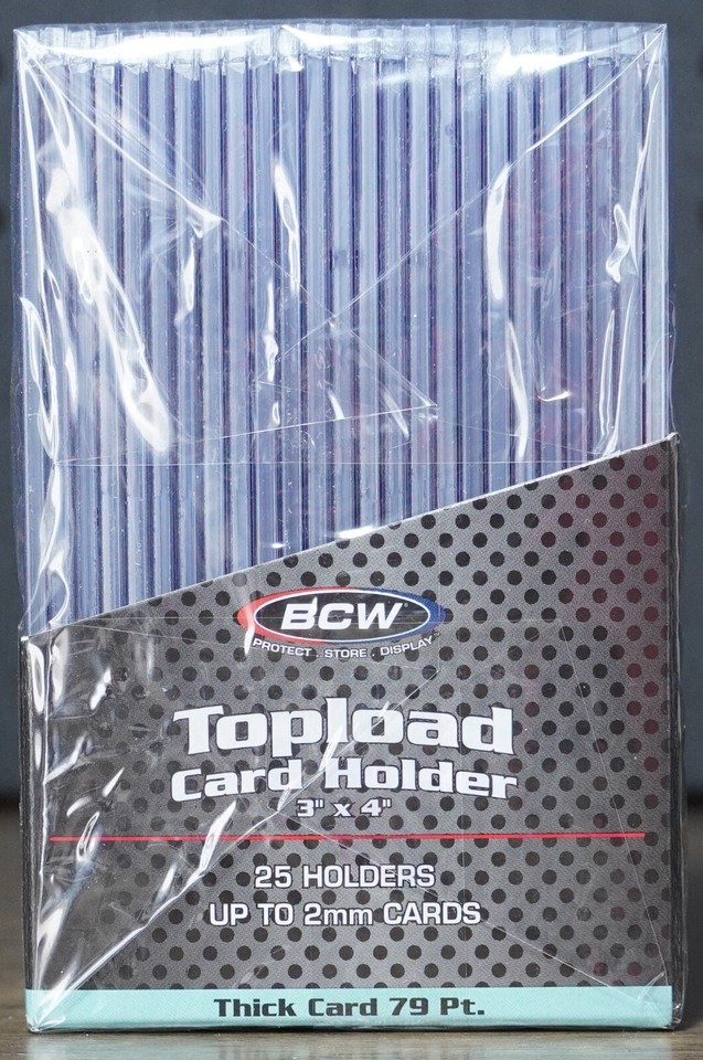 (25) Thick 3x4" Toploader Card Holders (79 Pt. Thickness) BCW NEW | eBay