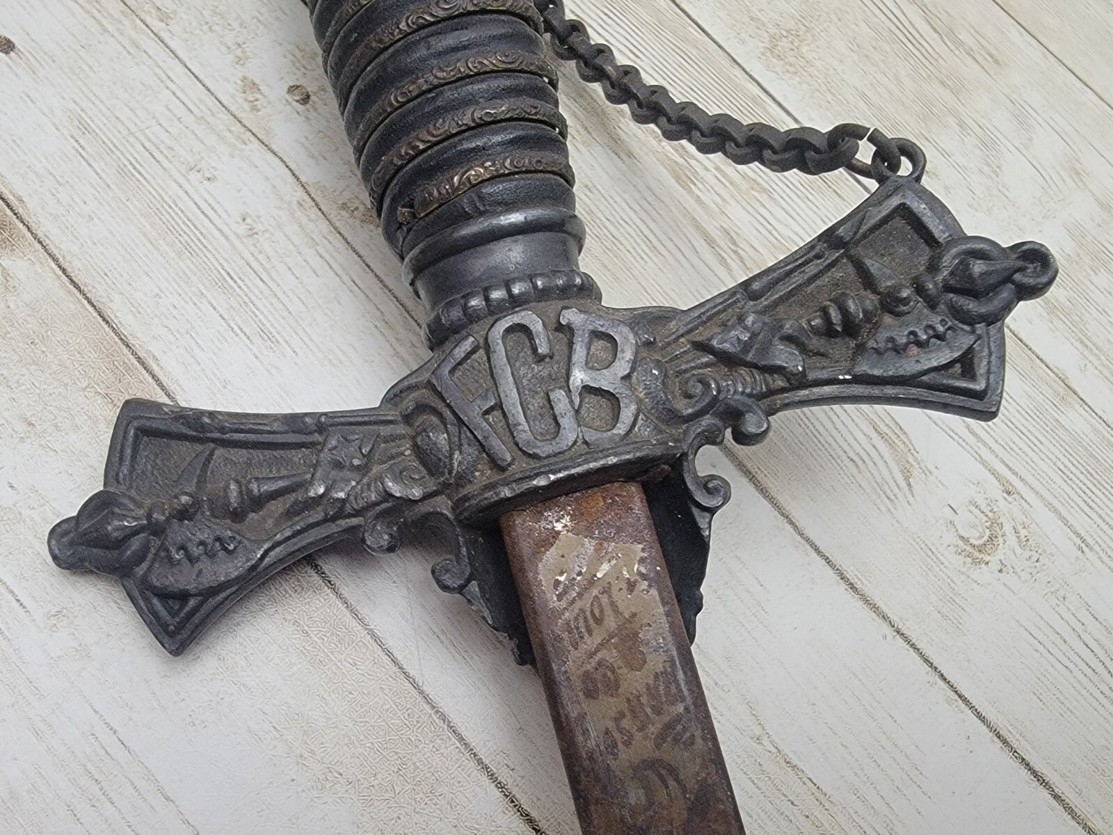 Vintage Antique Knights Of Pythias Ceremonial Masonic FCB Sword Rare ...