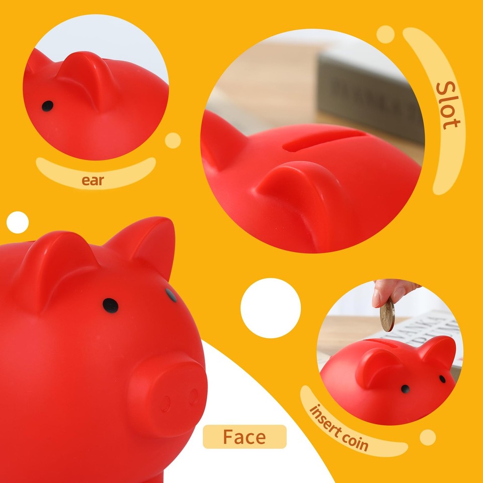 Mini Piggy Bank, Plastic Coin Bank, Unbreakable Money Banks, Cute Piggy ...