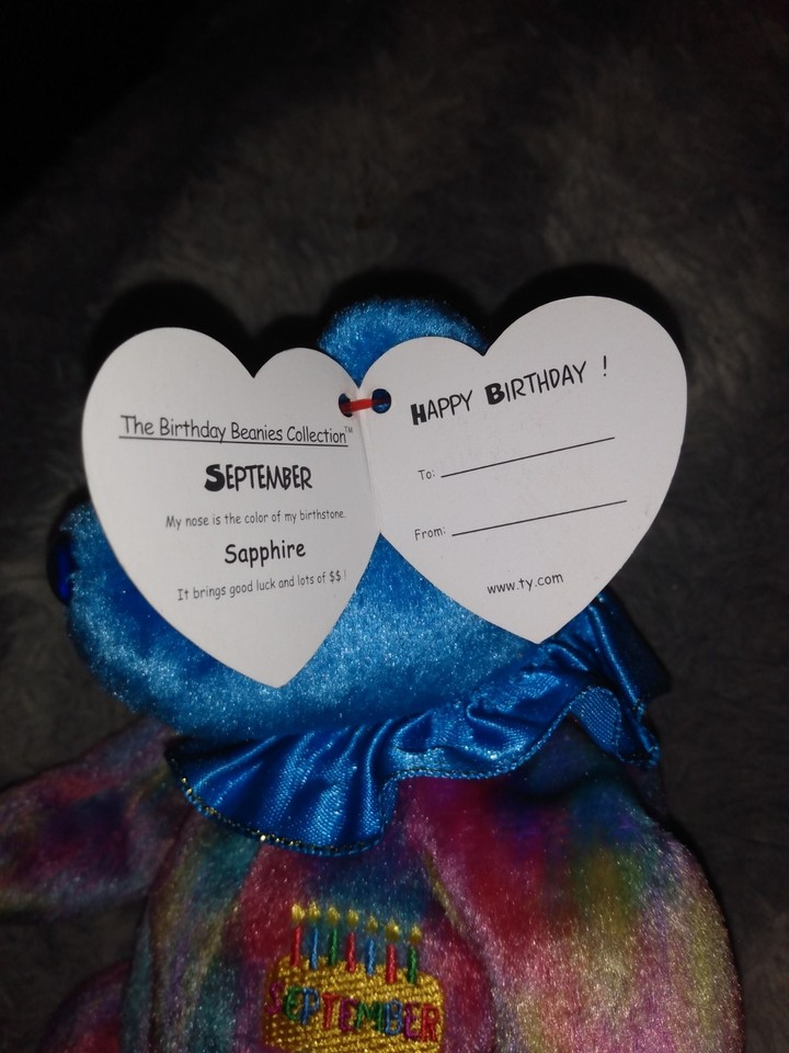 2001 Ty Beanie Baby "September" Retired Birthday Month Bear BB29 | eBay