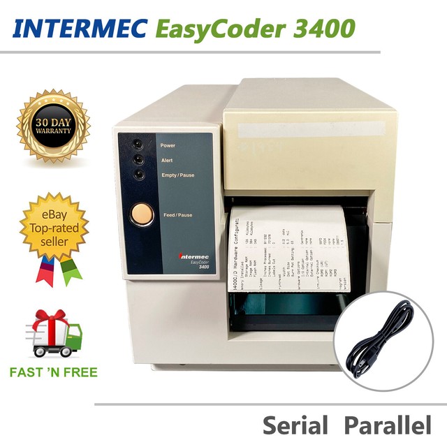 Intermec EasyCoder 3400 3400D0010000 Thermal Transfer Label Printer for ...