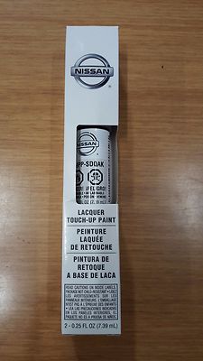 OEM Nissan Touch-Up Paint + Clear Coat "GLACIER WHITE" Color Code QAK ...