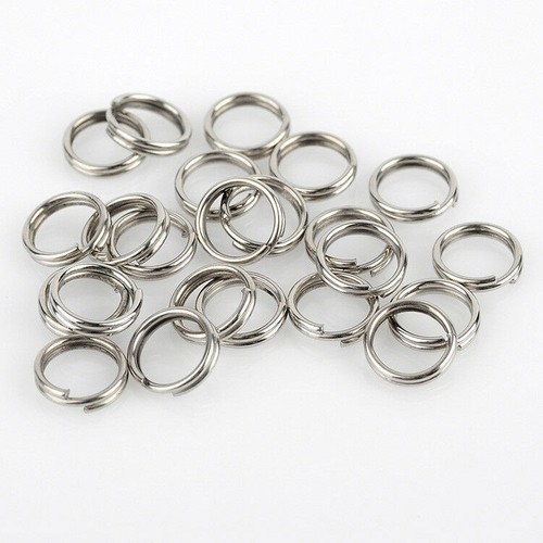 200Pcs 4-10mm Stainless Steel Round Split Rings Small Double Ring ...