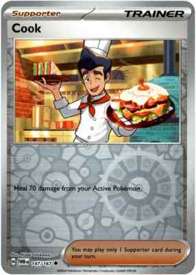 Cook (Trainer) (Twilight Masquerade 147/167) - Uncommon (Reverse Foil ...