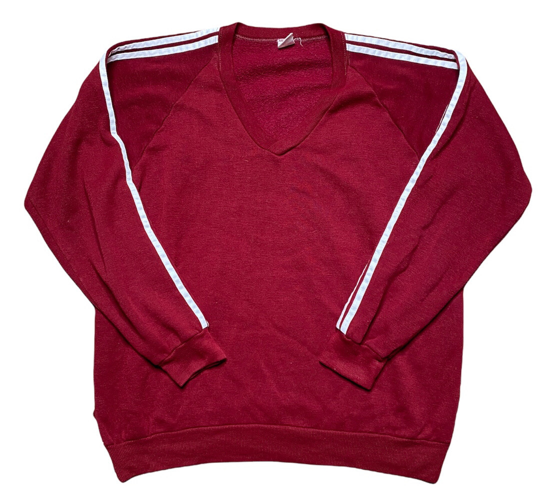 Vintage Boxing Warm Up Sweater 1960s Men’s XL Maroon … - Gem