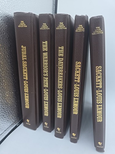 Vintage SACKETT STARTER SET Louis L'Amour Leatherette Edition Western 4 ...
