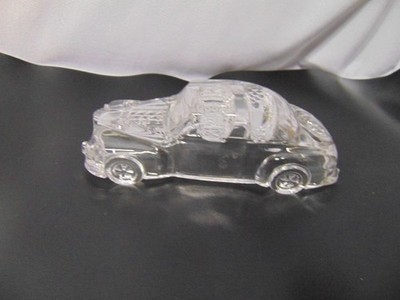 Vintage glass Candy container Old Coupe De Ville car 7.5" x 3" x 2.5 ...