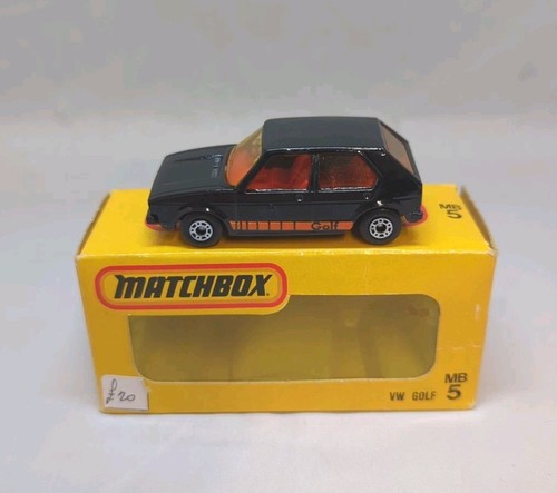 Matchbox Lesney Superfast MB5 GOLF " BLACK / RED " Japanese Yellow box ...