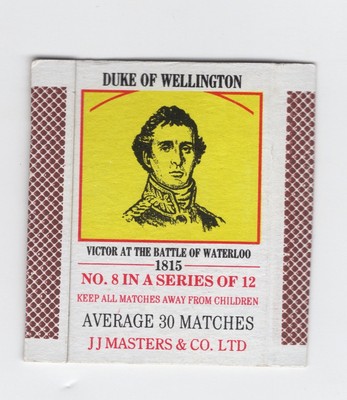 Great British War Leaders Matchbox Label. Duke of Wellington. Waterloo ...