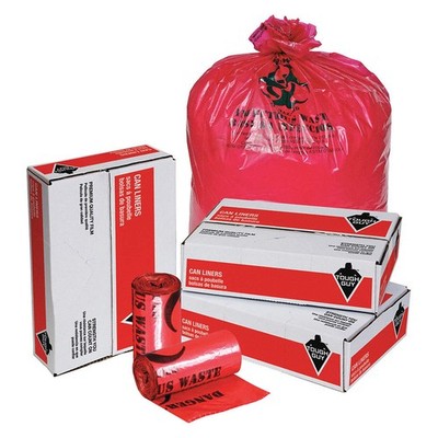 GRAINGER 31DK97 Biohazard Bags,33 gal.,Red,PK100 31DK97 190735699881| eBay