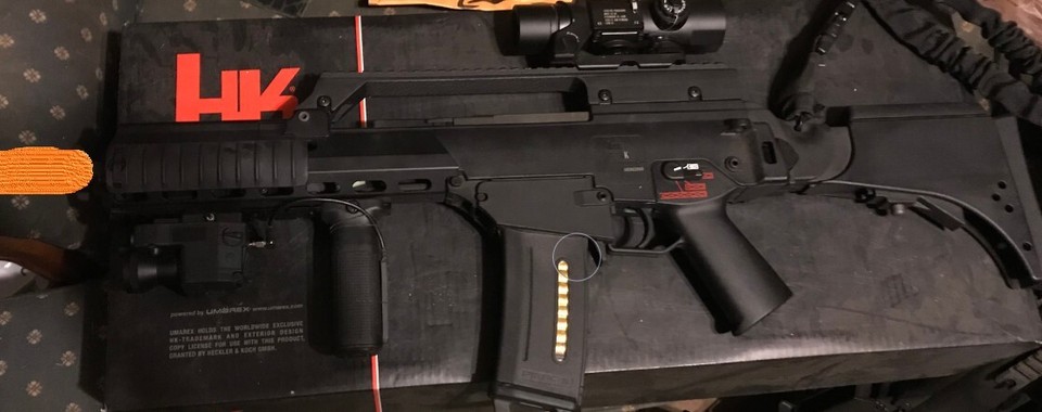 Airsoft G36 KSK Style Rail, Flat Top, Black, Custom, Toy, Top Rail ...