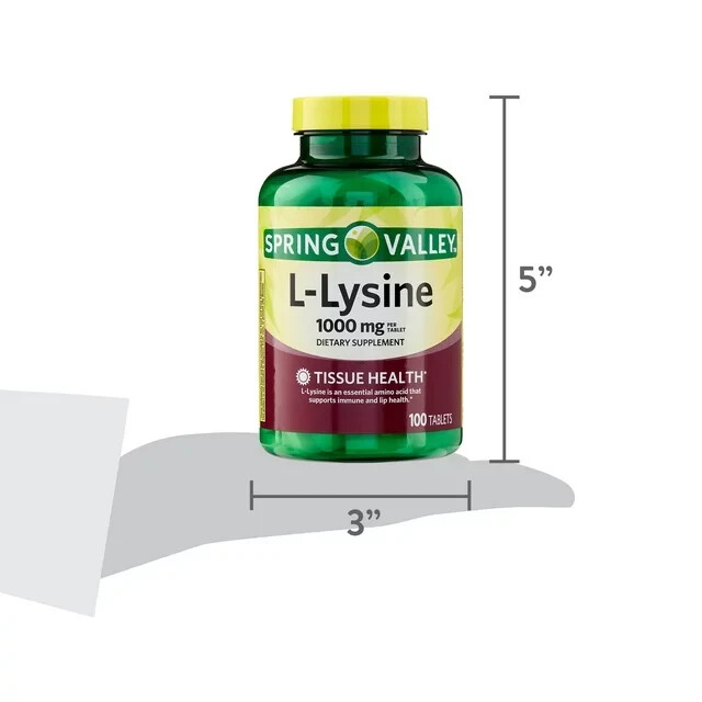 Spring Valley L-Lysine Tablets, 1000 mg- 100 count | eBay