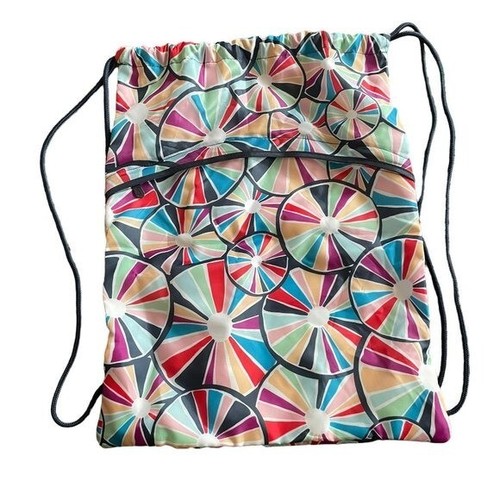 Thirty-One Rainbow Pinwheel Party Cinch Sak Drawstring Backpack | eBay