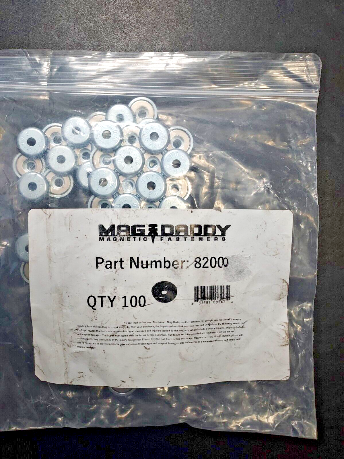 MAG-82000-100,Mag-Daddy 16lb Magnet Mount Cup, 3/4in Diameter - Bag of ...