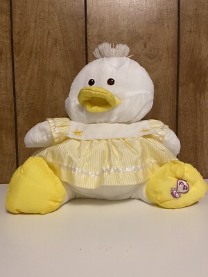 Vintage Fisher Price Puffalump Duck Plush Easter Chick Sailor Dress ...