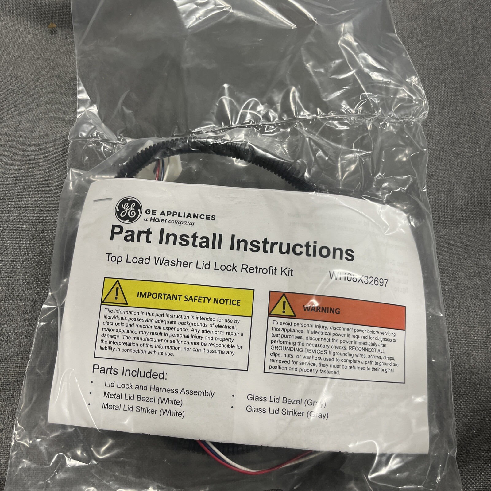 Genuine GE WH08X32697 Appliance Lid Lock Service Kit WH01X24114 | eBay